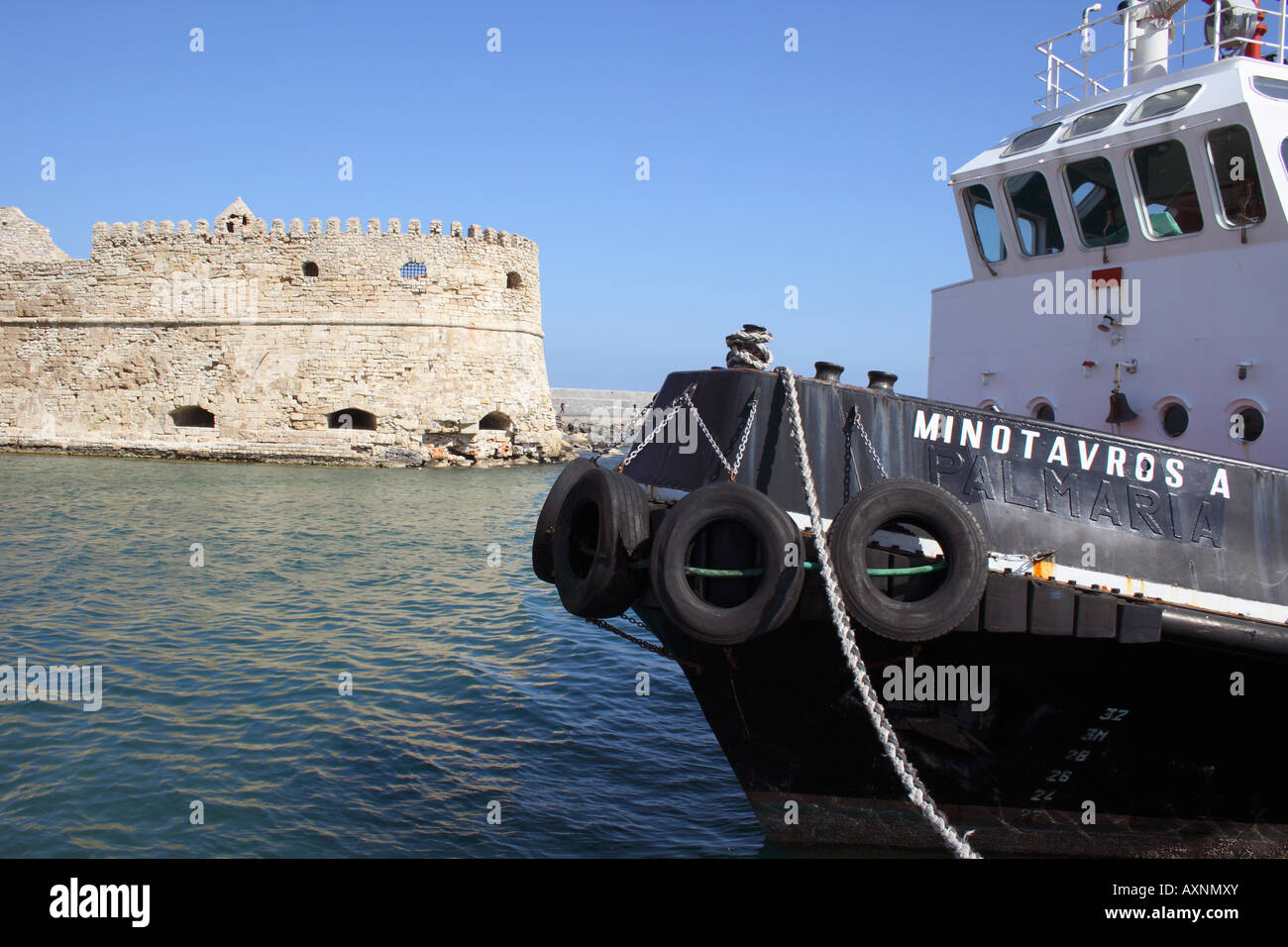 Port and Fort in the city of Iraklion, Crete, Greece, Europe. Photo by ...