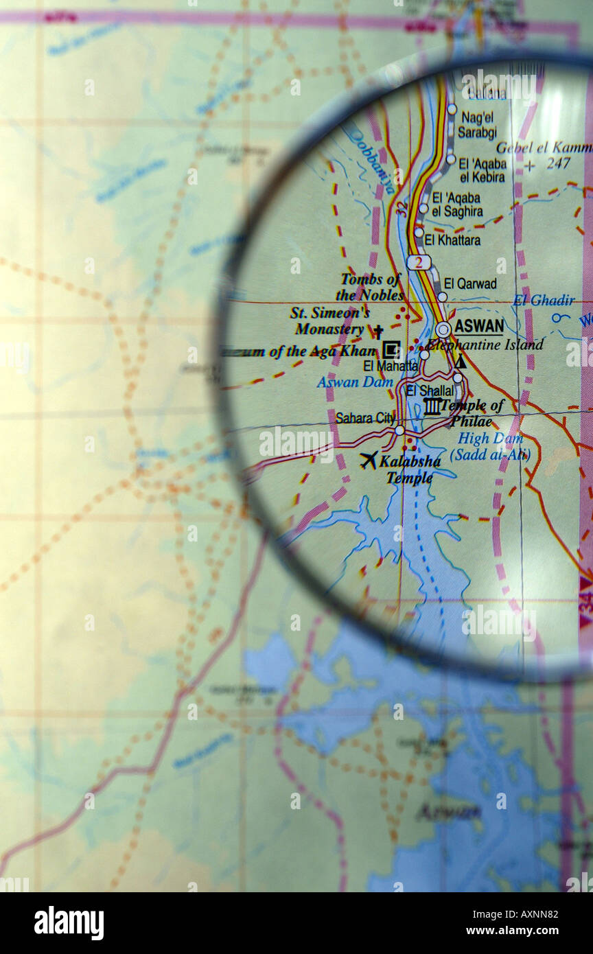 Map of aswan hi-res stock photography and images - Alamy