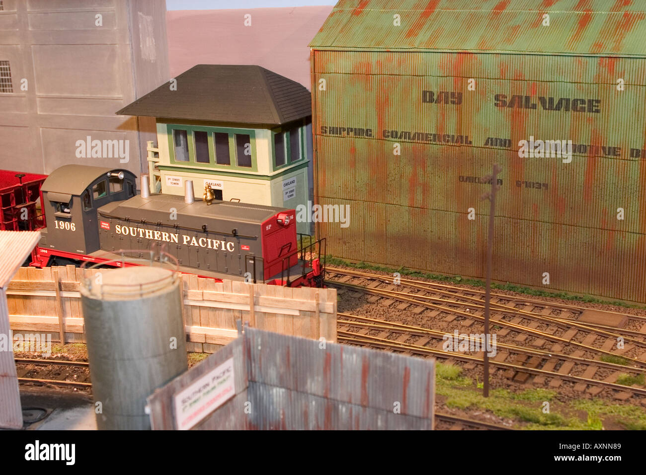 model railway siding Stock Photo - Alamy