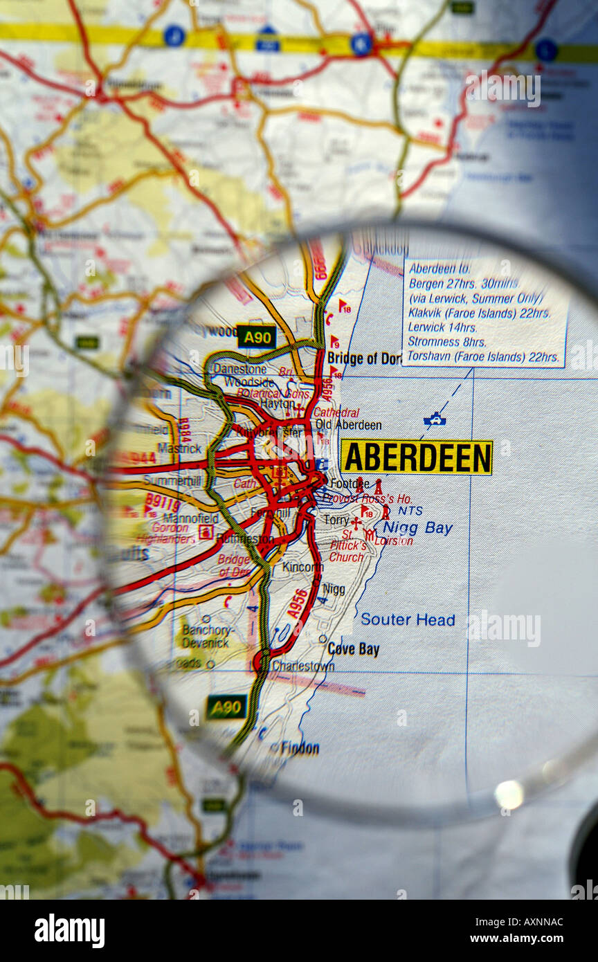 Aberdeen map hi-res stock photography and images - Alamy