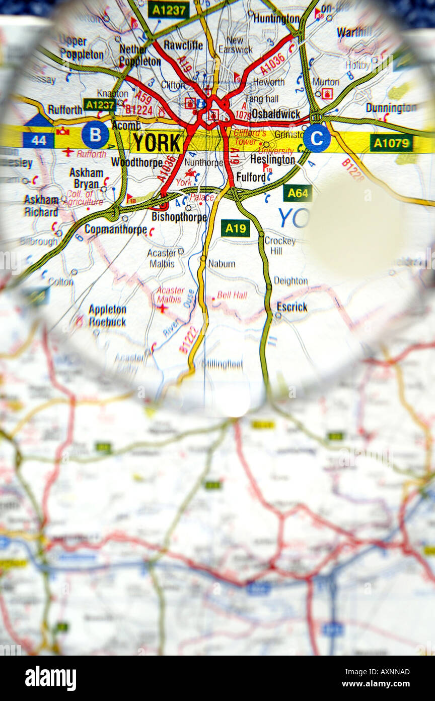 Map york uk hi-res stock photography and images - Alamy