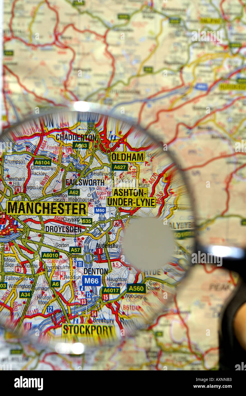 Manchester map hi-res stock photography and images - Alamy