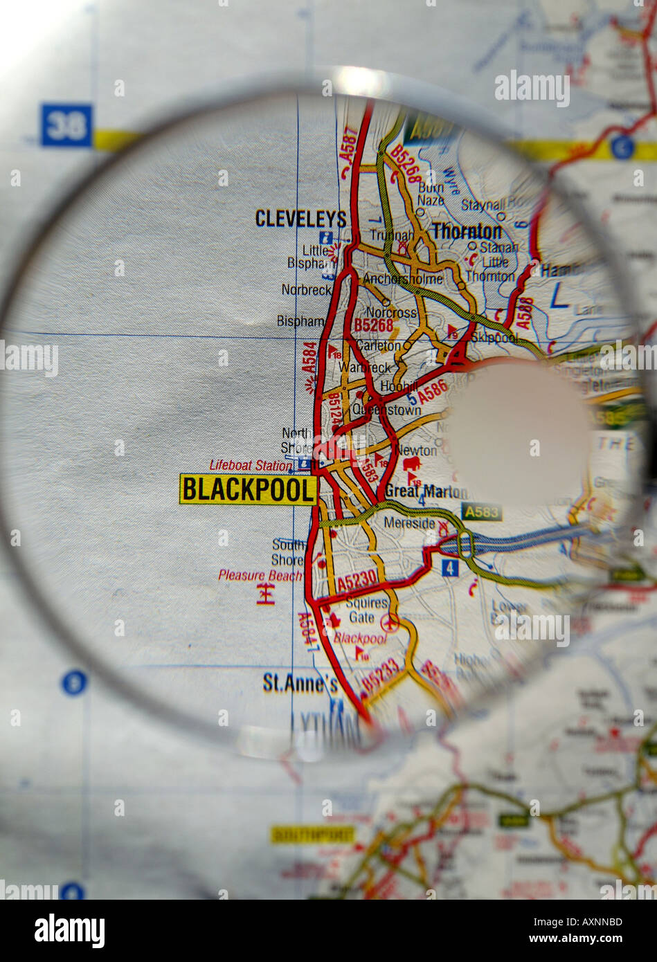 Map of blackpool hi-res stock photography and images - Alamy