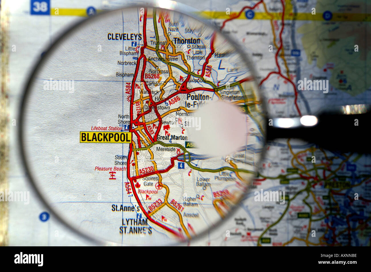 Map of blackpool hi-res stock photography and images - Alamy
