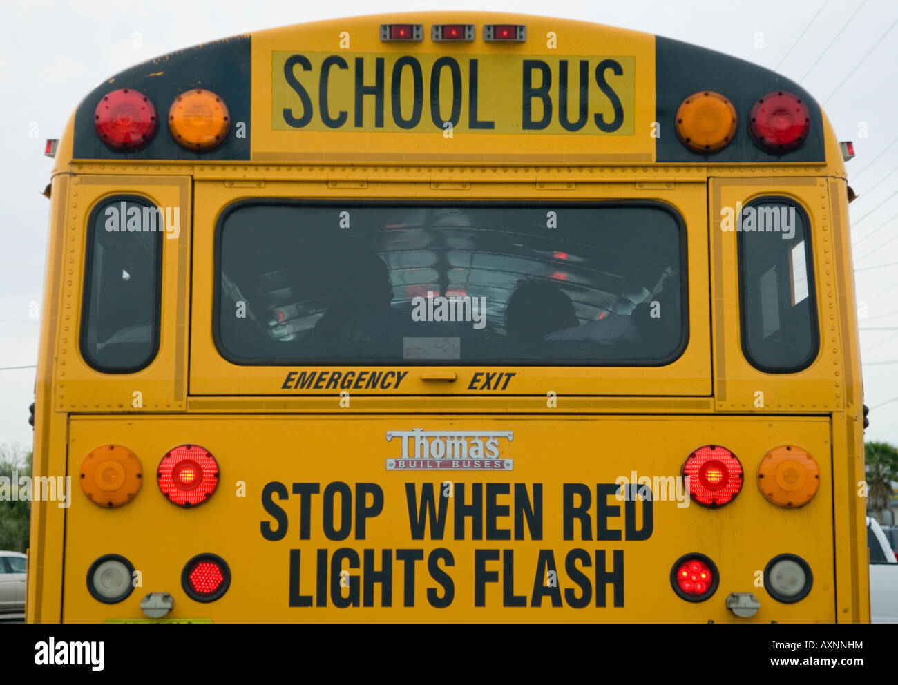 Back of a school bus Stock Photo - Alamy