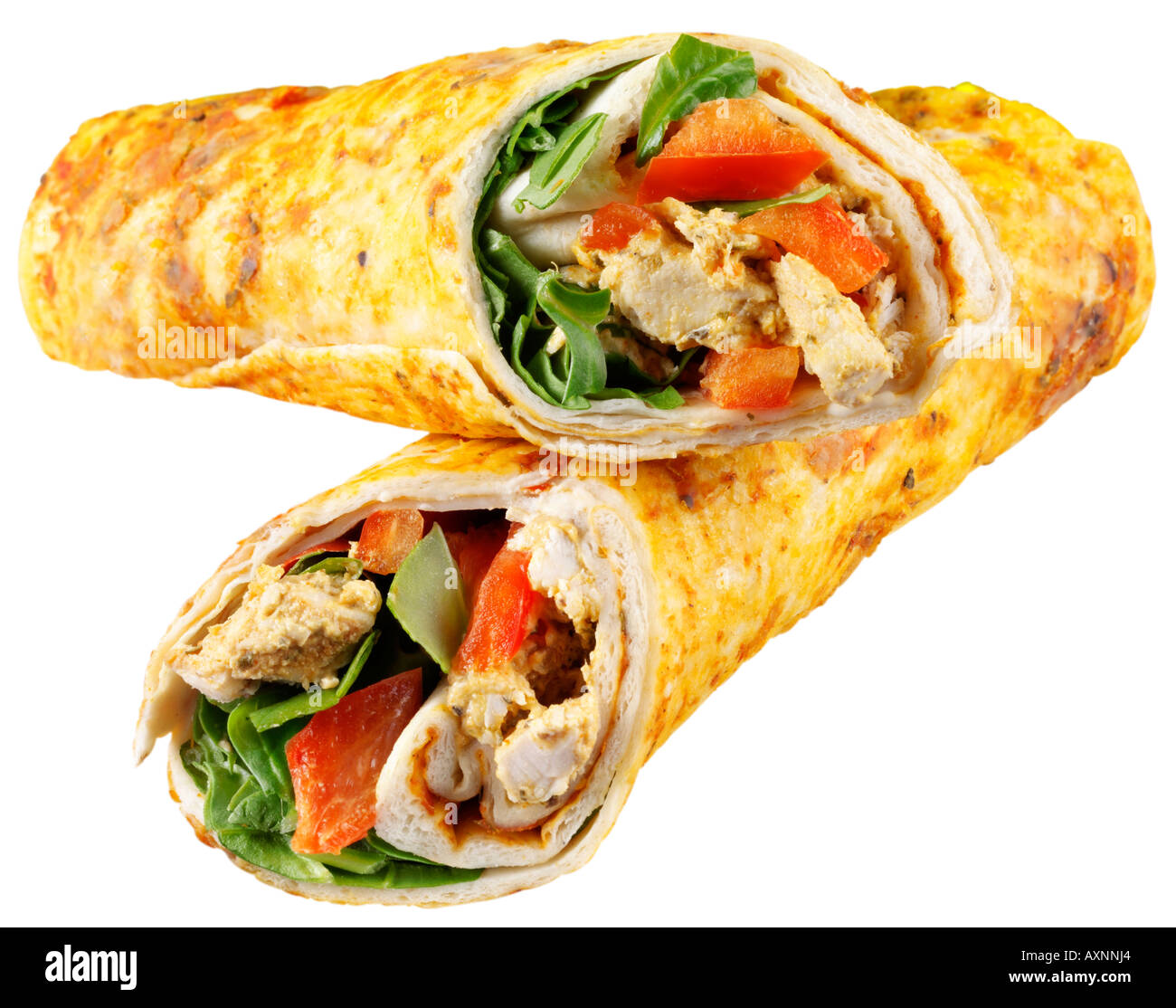 CAJUN CHICKEN WRAP CUT OUT Stock Photo - Alamy