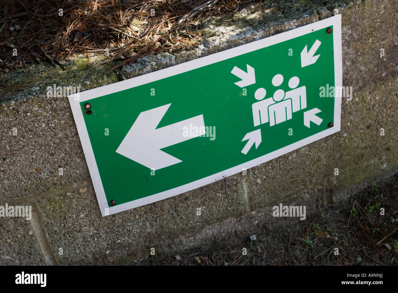 "Fire Assembly point" sign Stock Photo - Alamy