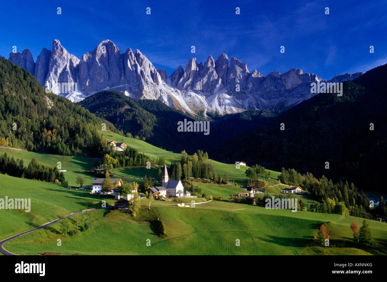 Sankt Magdalena, Villnoess Valley, Dolomites, South Tyrol, Italy Stock ...