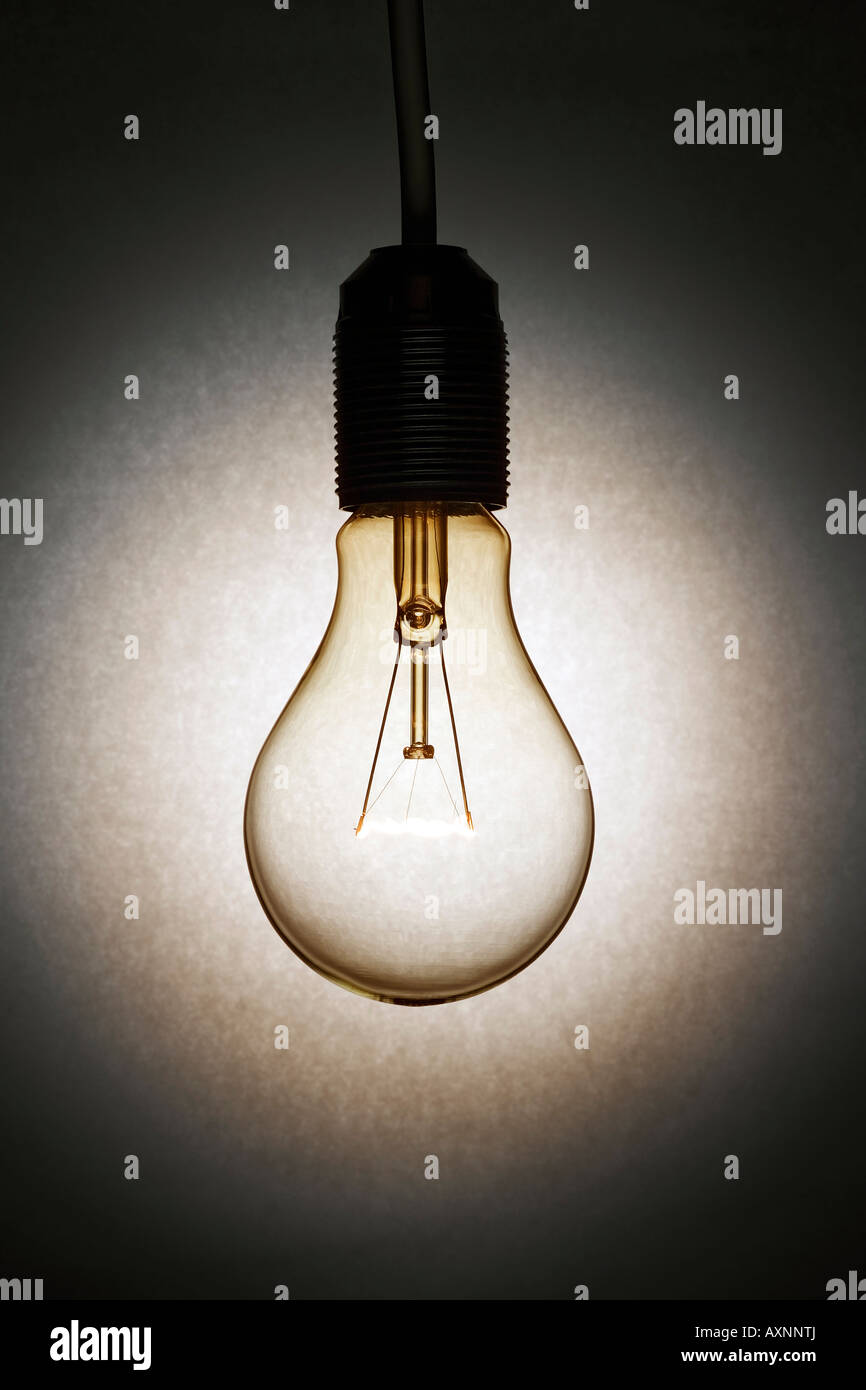 a lit bulb Stock Photo - Alamy