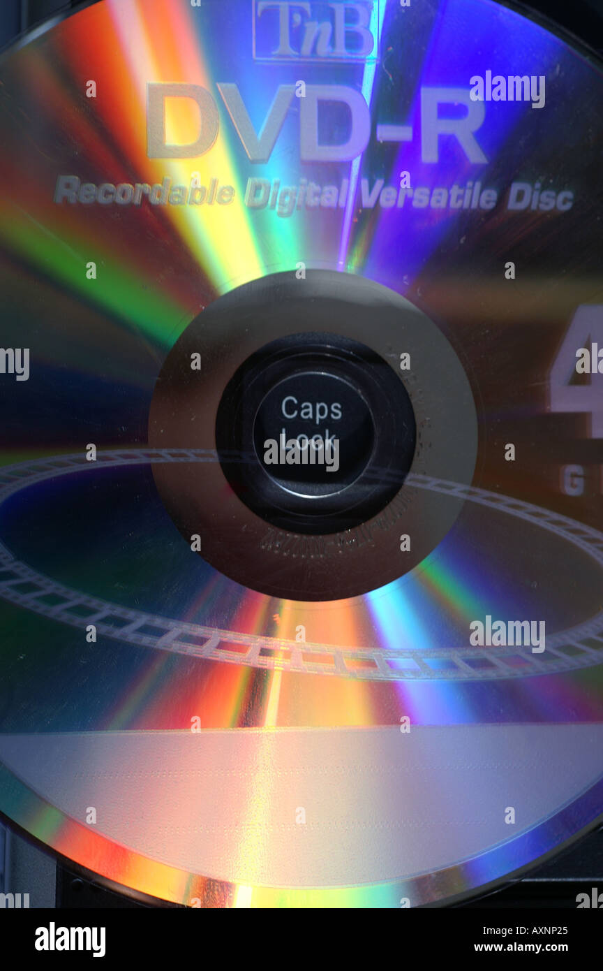 DVD hole around caps lock light diffraction spectrum colours disc audio ...