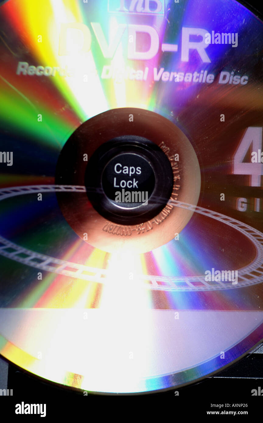 DVD hole around caps lock light diffraction spectrum colours disc audio ...
