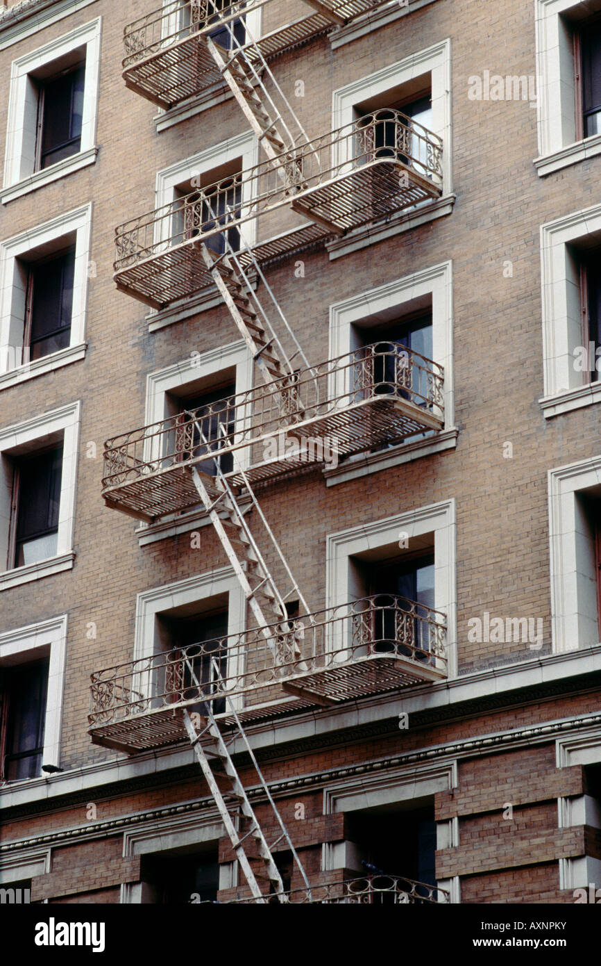 Fire escape stairs San Francisco Stock Photo - Alamy