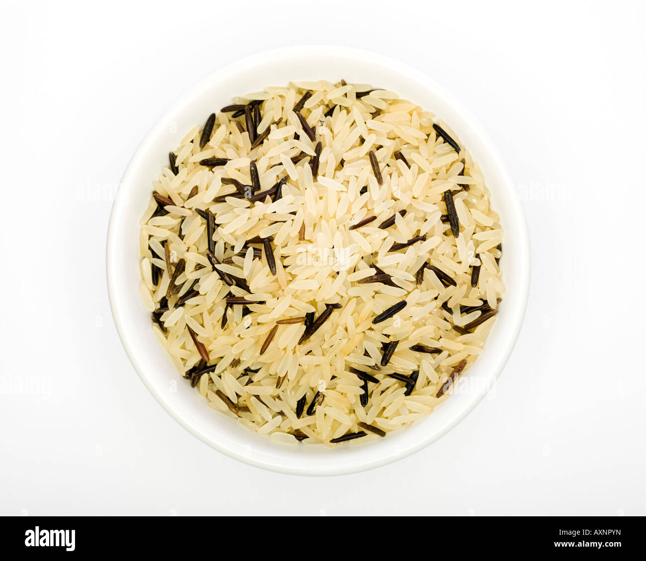 Long Grain and Wild Rice mix in a white bowl Stock Photo - Alamy