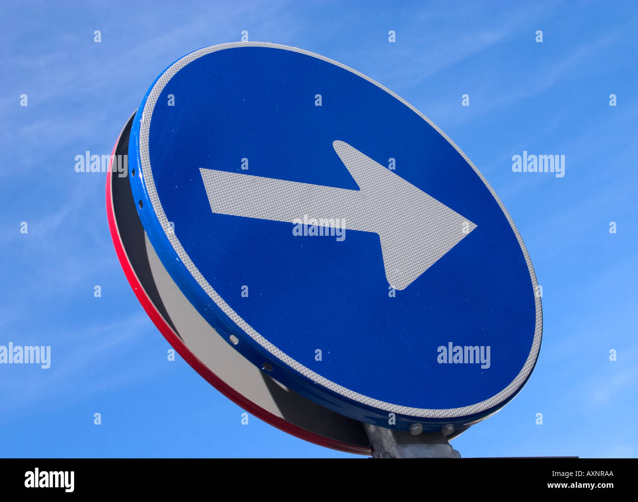 pointing arrow road sign Stock Photo - Alamy