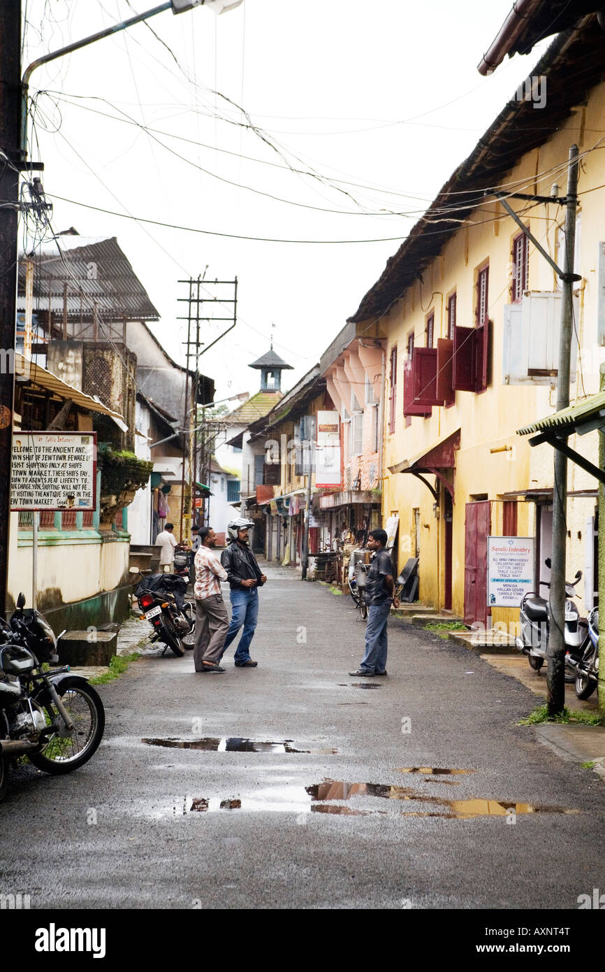 Synagogue Street "Jew Town " Cochin Kochi Kerala South India Stock ...