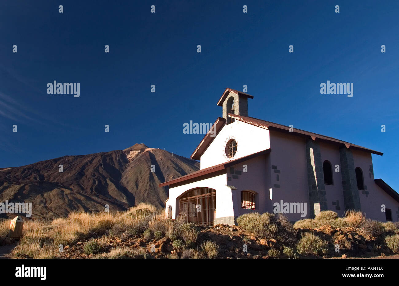 church on a volcano Stock Photo - Alamy