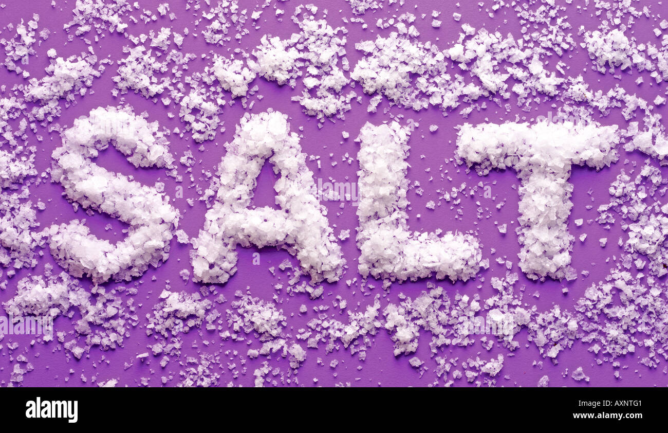 Salt word hi-res stock photography and images - Alamy