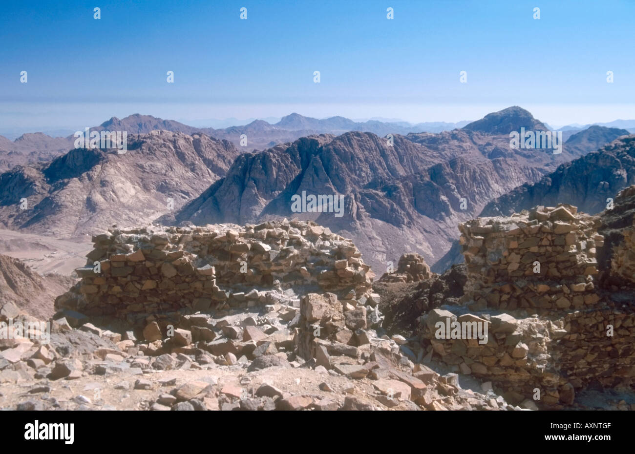 Mount Sinai [Gebel Musa], from Abbas Basha ruined palace, High ...