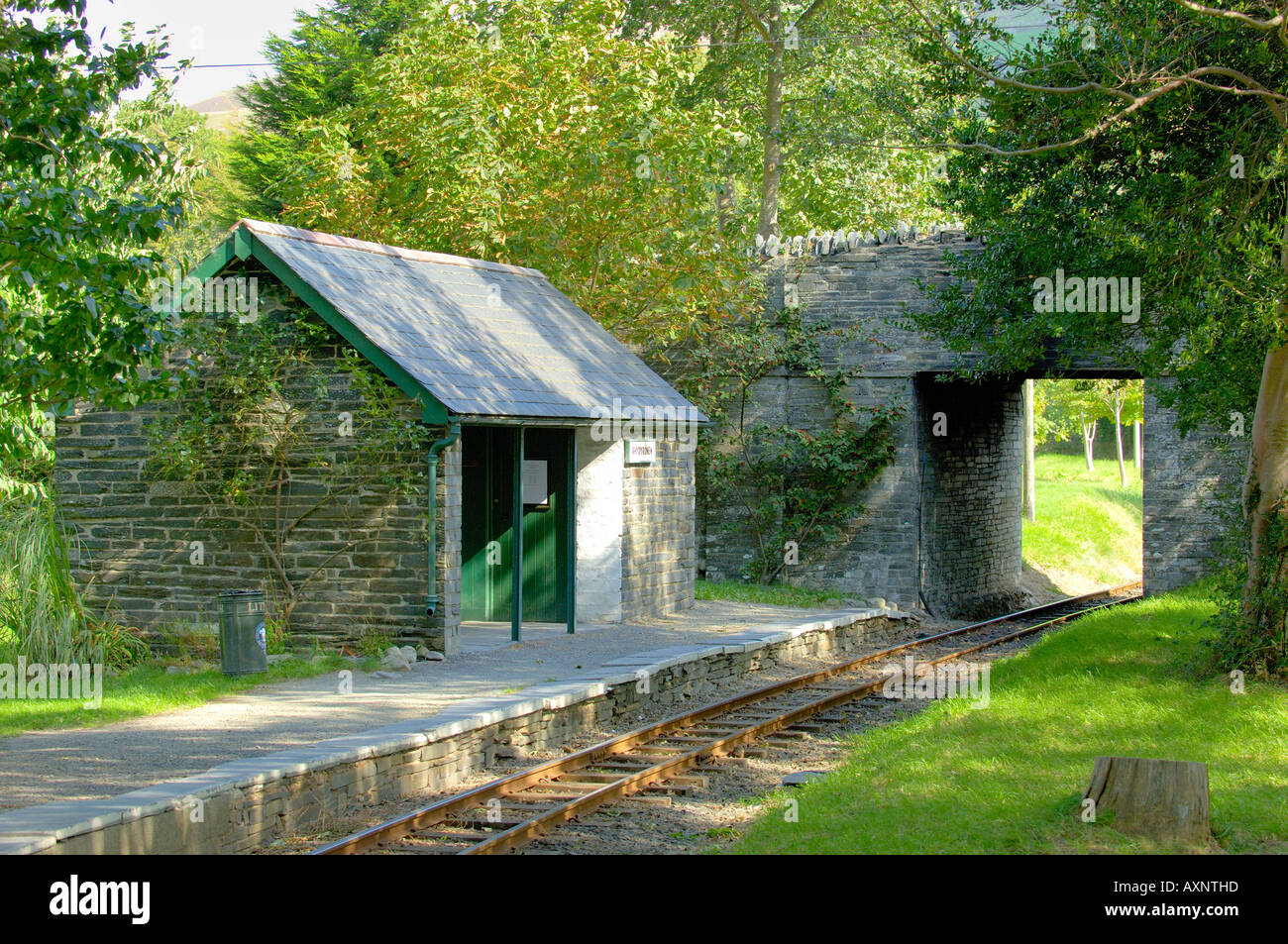 Rhydyronen Station Tal y llyn Railway North West Wales Stock Photo - Alamy