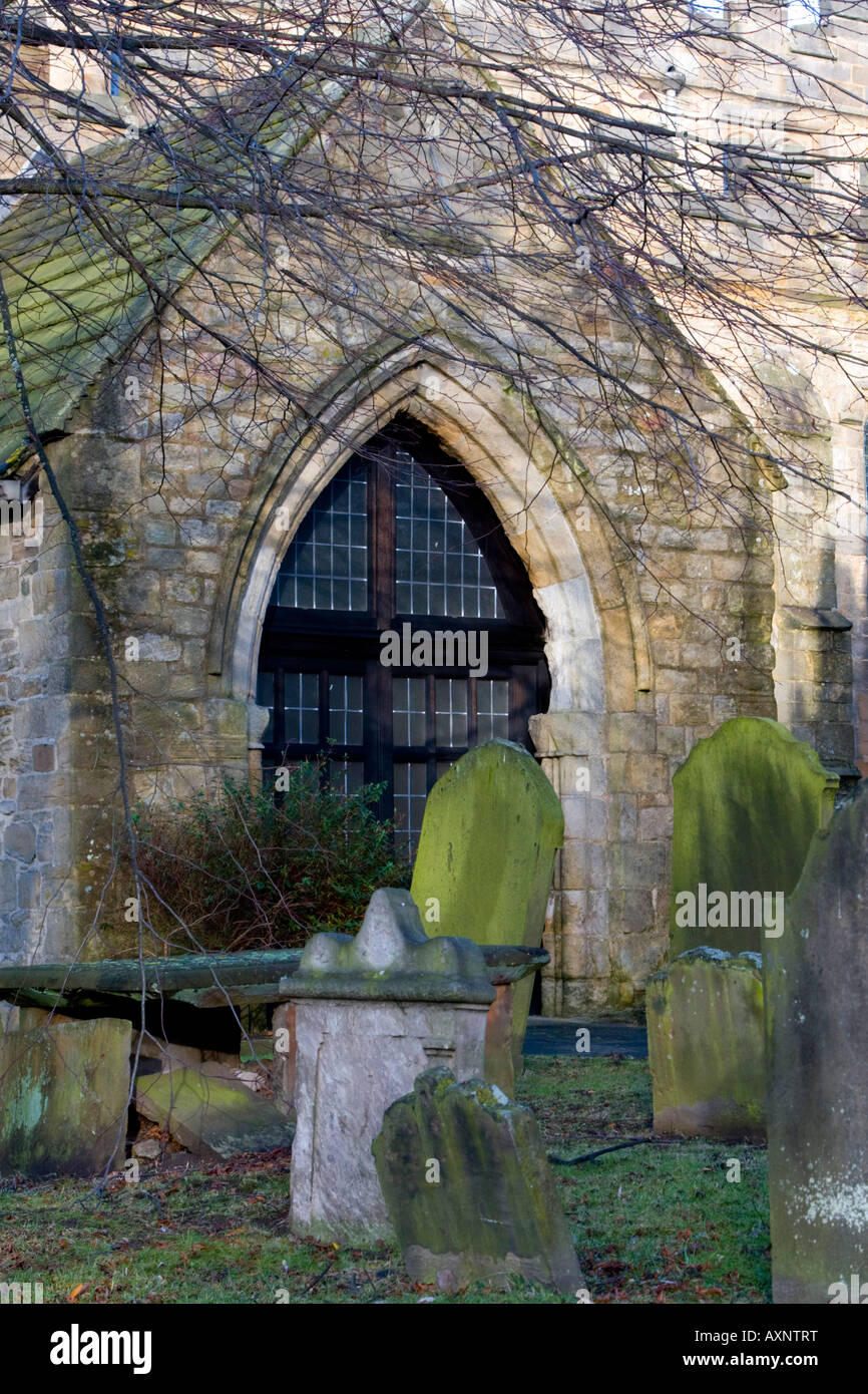 Doorway of Lanchester All Saints Parish Church UK Stock Photo - Alamy