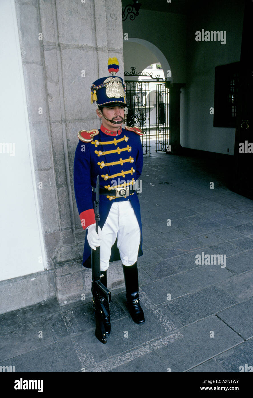 A guard at the National Palace in Quito Ecuador Stock Photo - Alamy