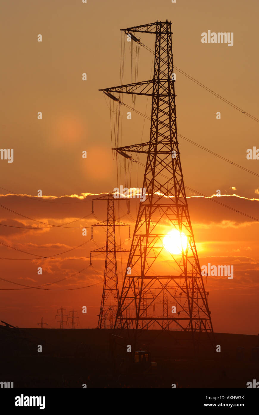 National grid electricity pylons Stock Photo - Alamy