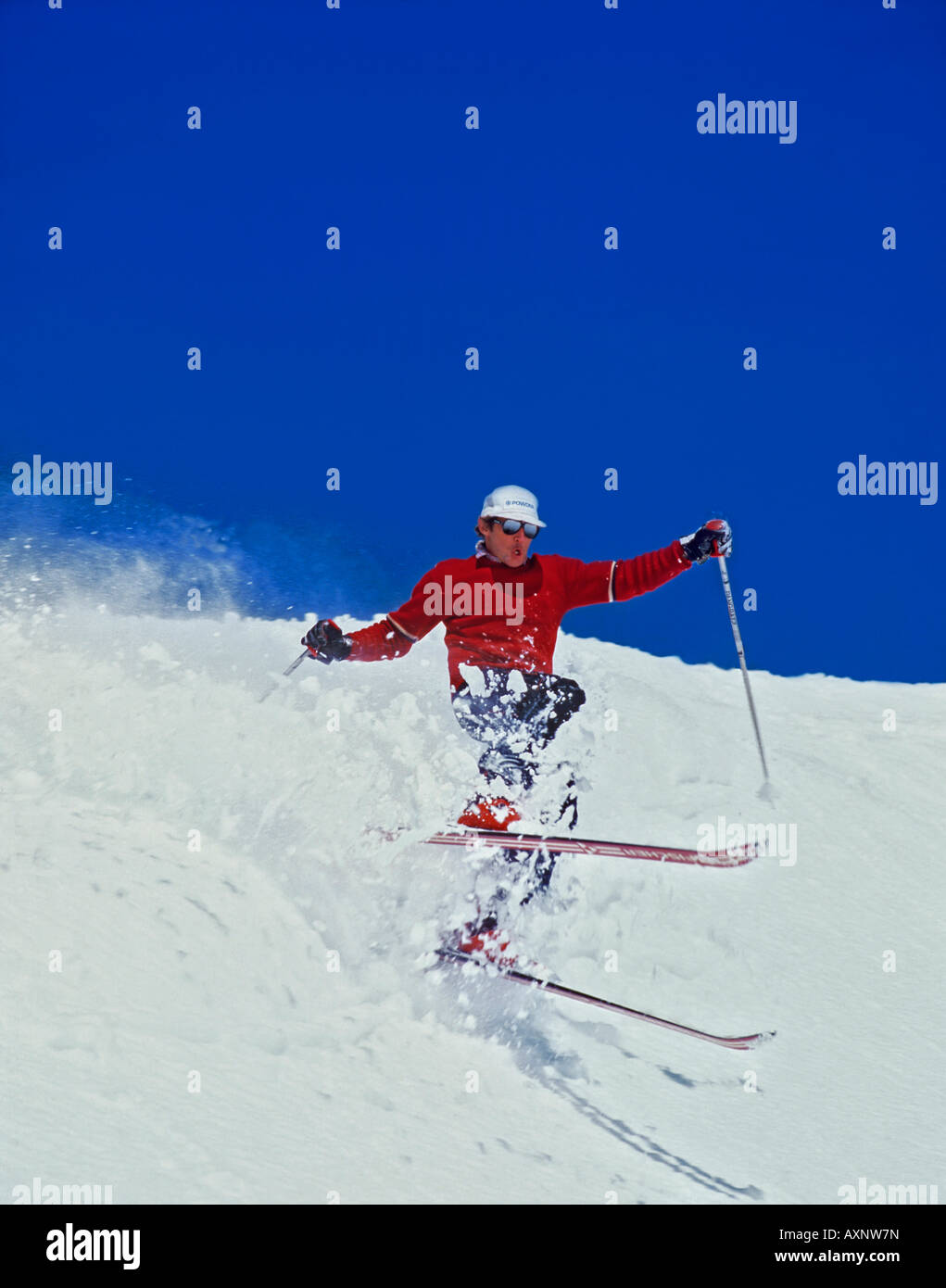 0358 Man skiing Stock Photo - Alamy
