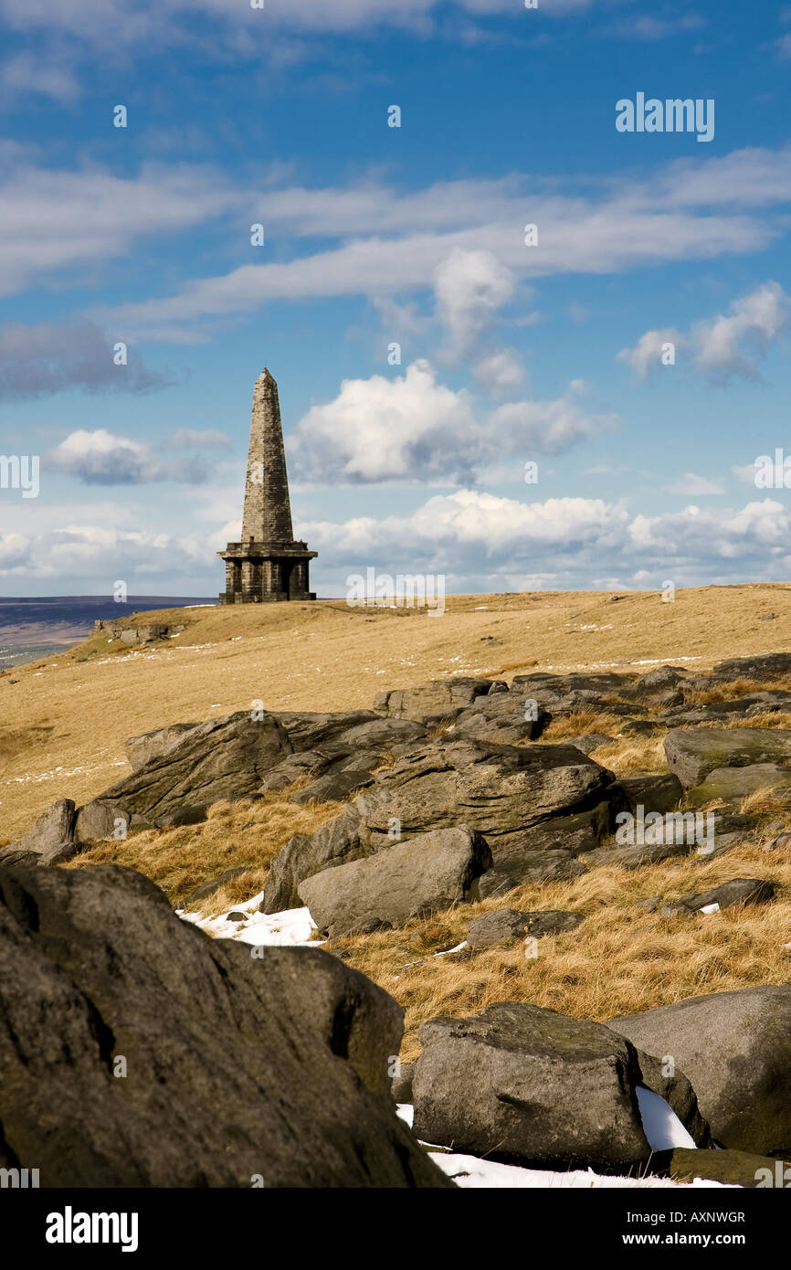 Stoodley Pike , part of the Pennine way , Calderdale Stock Photo - Alamy