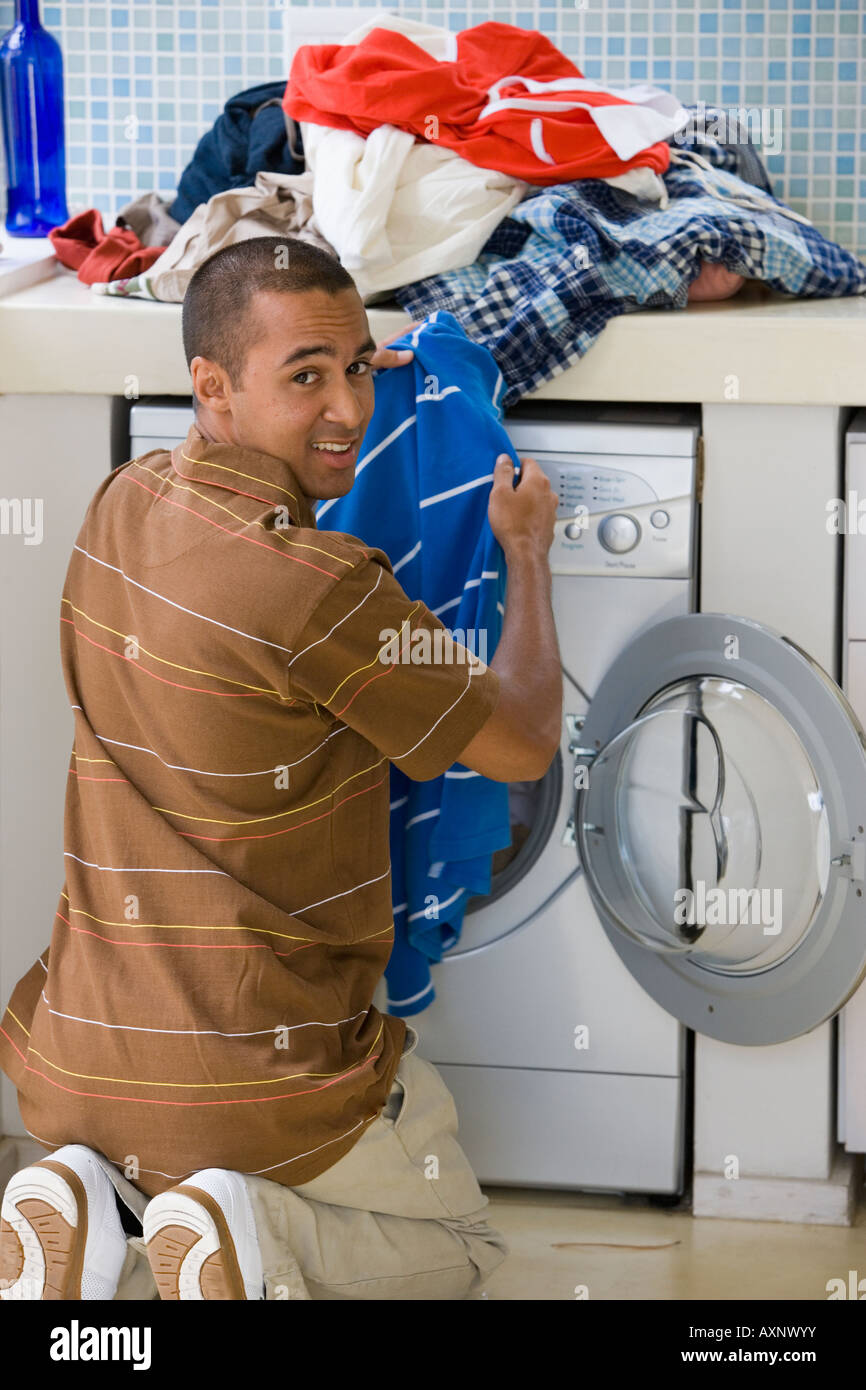 Man Doing Laundry