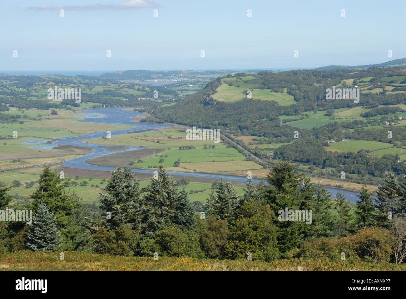 Landscape River Conwy Conwy Valley North West Wales Stock Photo - Alamy