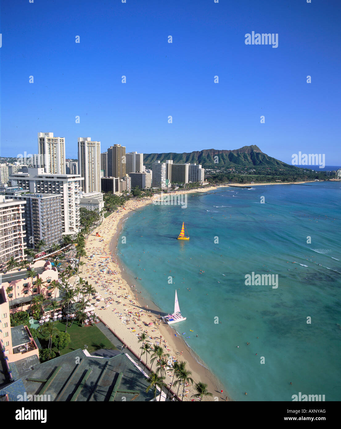 Waikiki Oahu Hawaii USA Stock Photo - Alamy