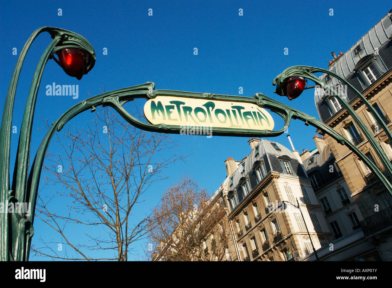 Art Nouveau metro sign in Paris France Stock Photo - Alamy