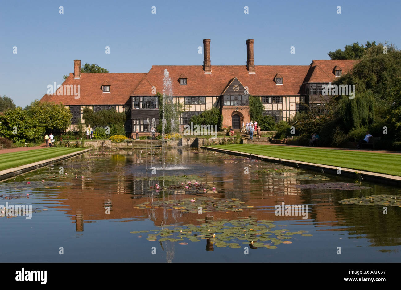 The Canal and Manor House RHS Wisley Gardens Woking Surrey England UK ...