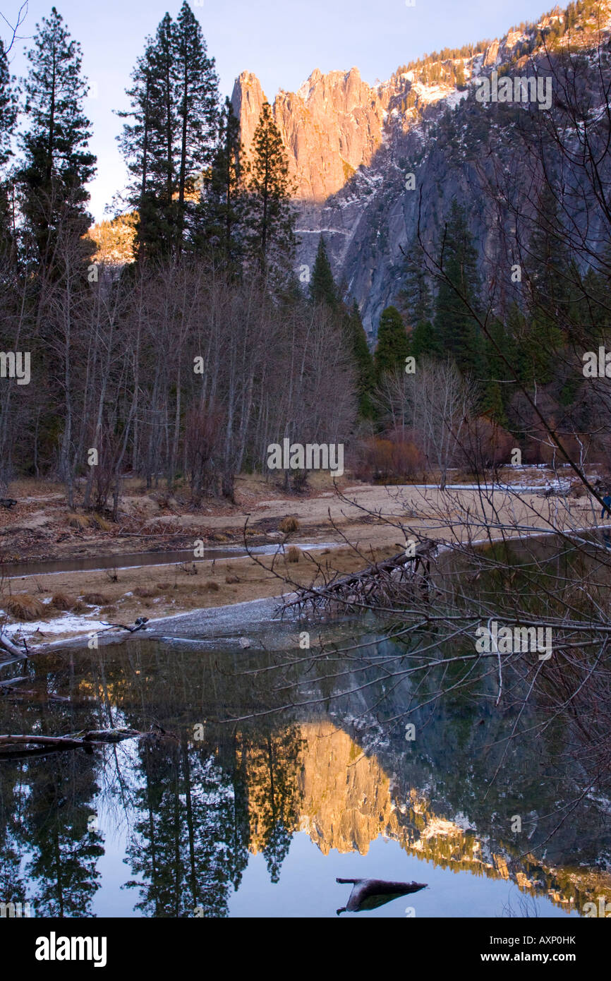 Sentinel Rock and Merced River Yosemite USA Stock Photo - Alamy