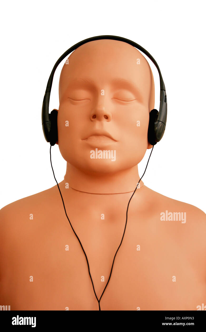 Mannequin with headphones Stock Photo - Alamy