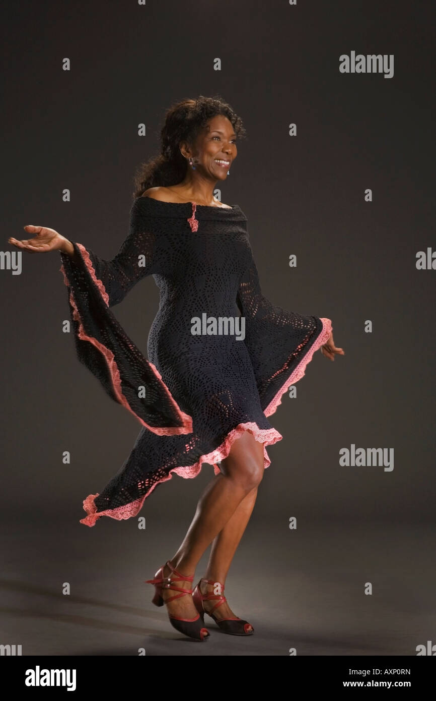 African American woman dancing Stock Photo - Alamy
