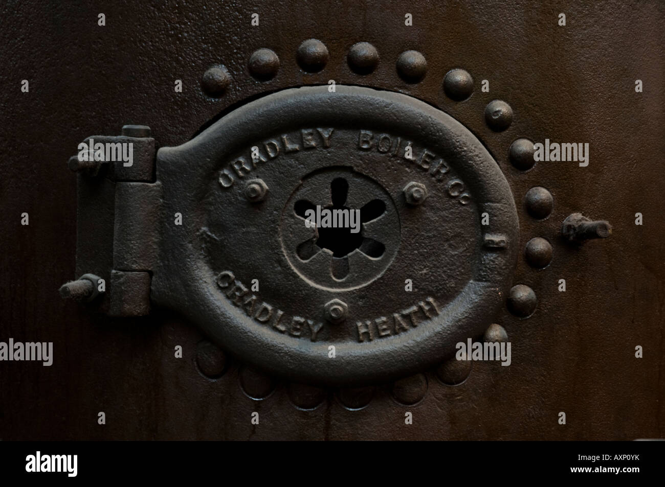 Cradley Boiler Co old authentic boiler Stock Photo - Alamy