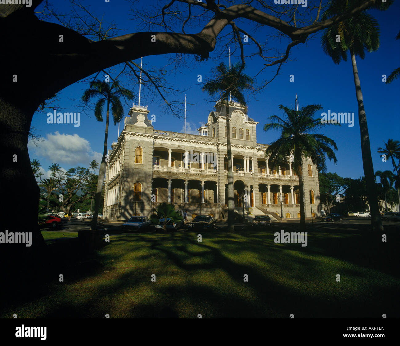 Iolani Palace Honolulu Oahu Hawaii USA Stock Photo - Alamy