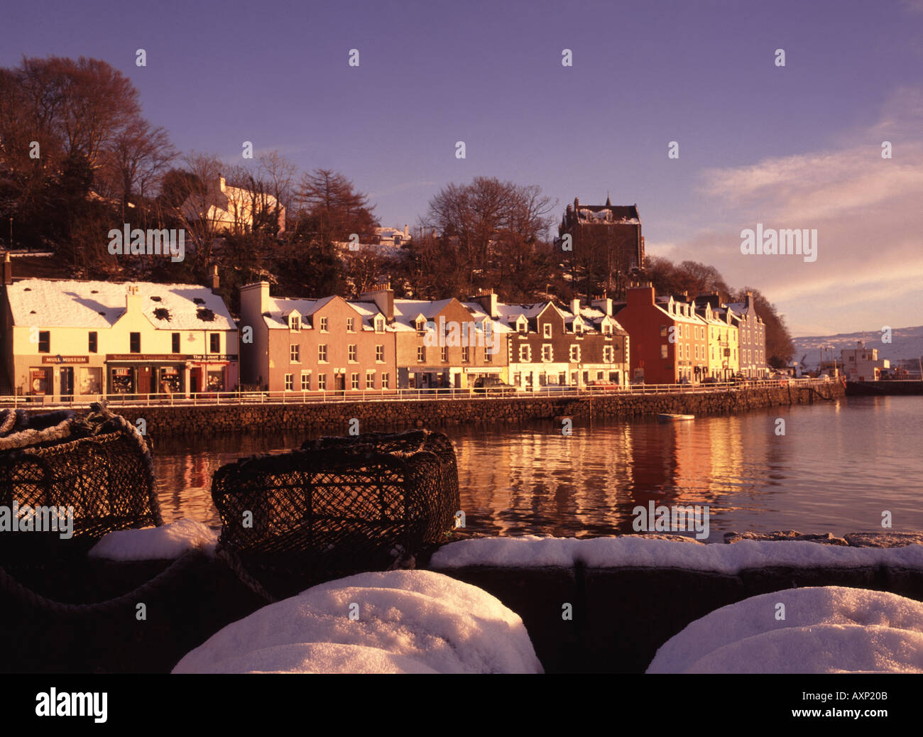 UK Scotland Strathclyde Argyll Island of Mull Tobermory and bay in ...