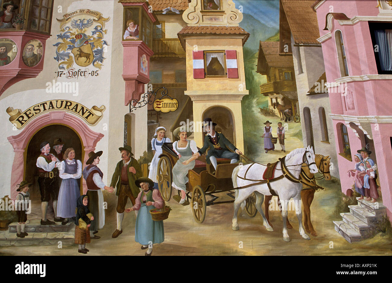 0415 Tirolean mural Austria Stock Photo - Alamy