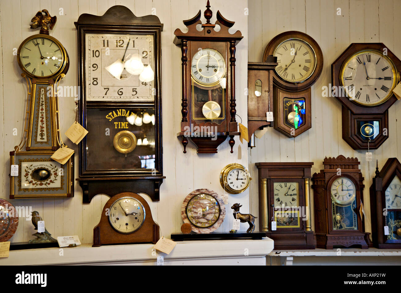 Wall clocks displayed Stock Photo - Alamy