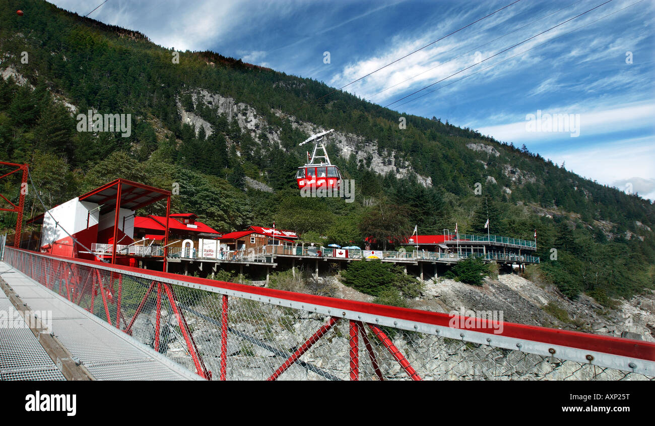 The airtram over the Fraser river at Hells Gate Stock Photo - Alamy