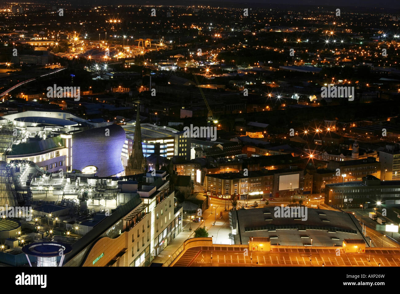 The Bullring Shopping Cetre Birmingham at night Stock Photo - Alamy
