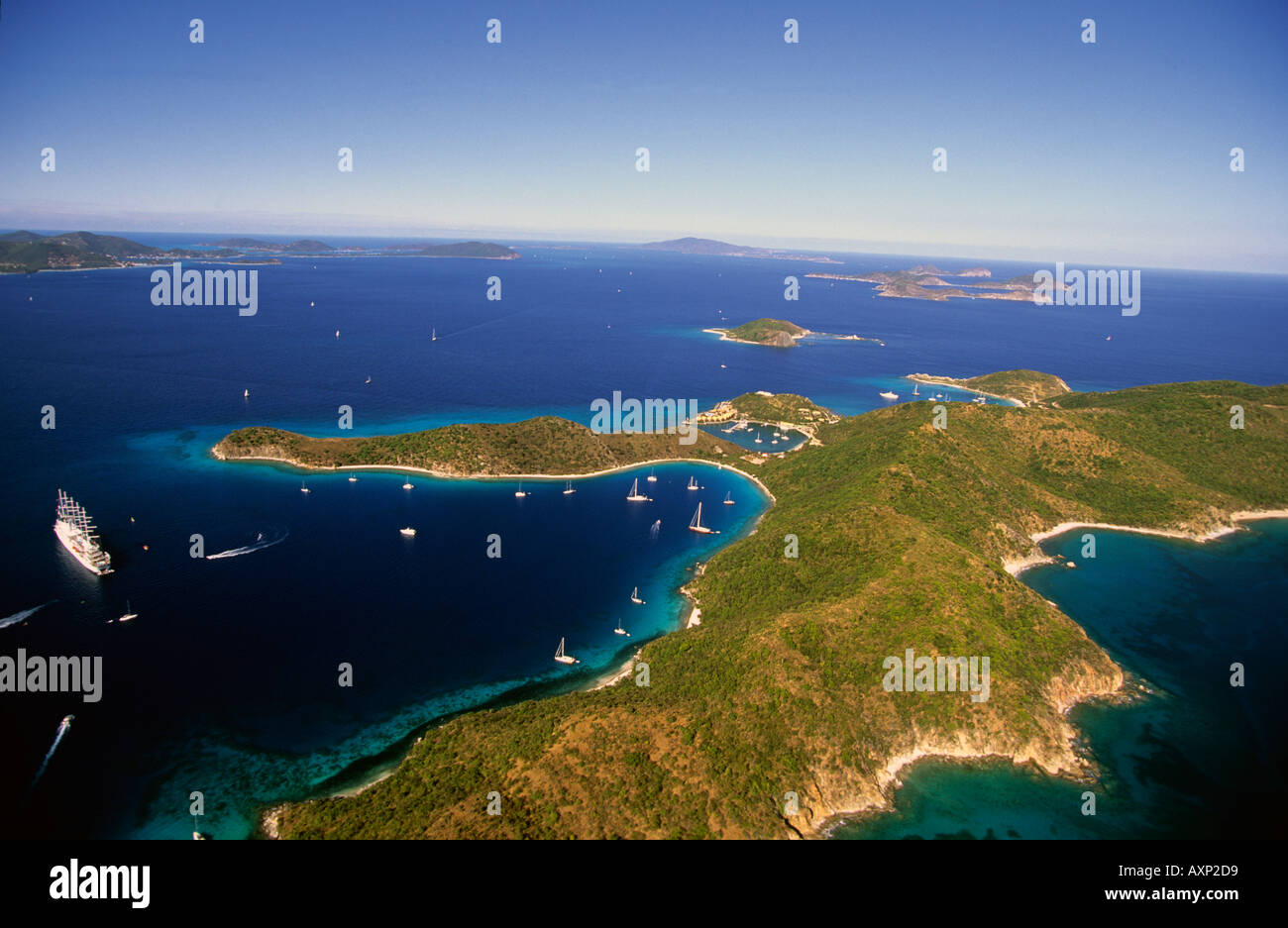 British Virgin Islands Peter Island Caribbean BVI view of the island ...
