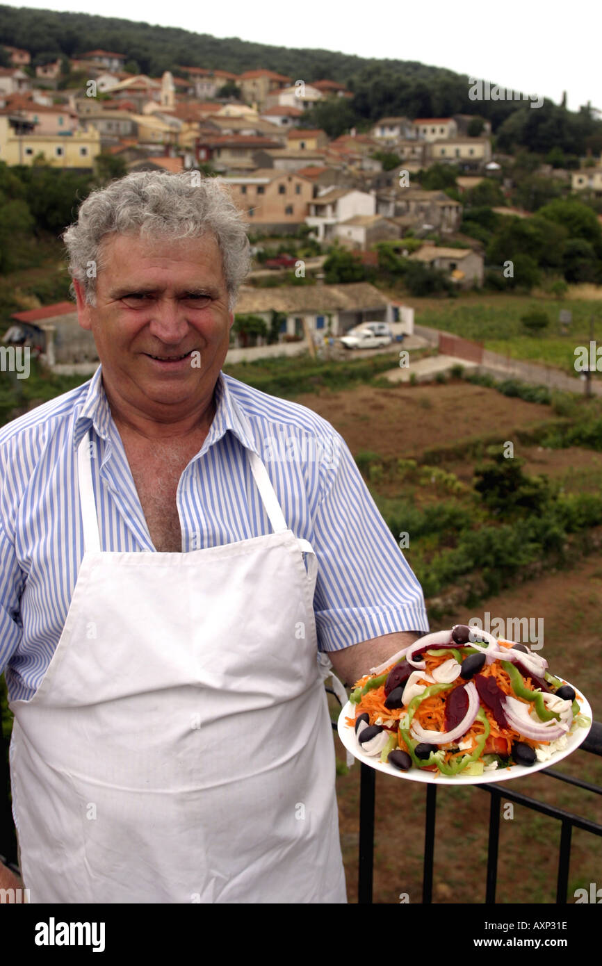 greece greek food and drink greece corfu a chef with his special greek ...