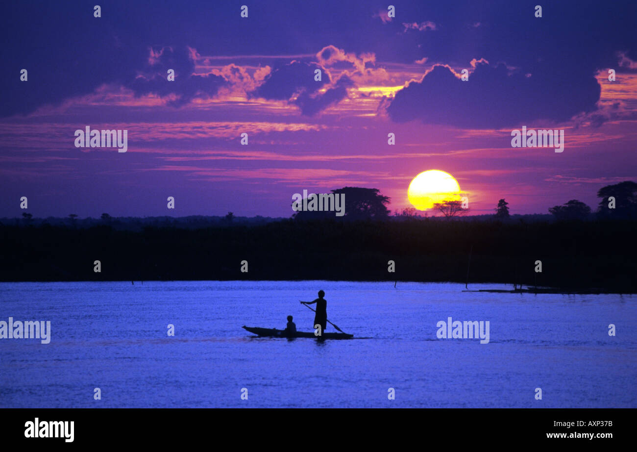 Boat on the Sepik River Papua New Guinea Stock Photo - Alamy