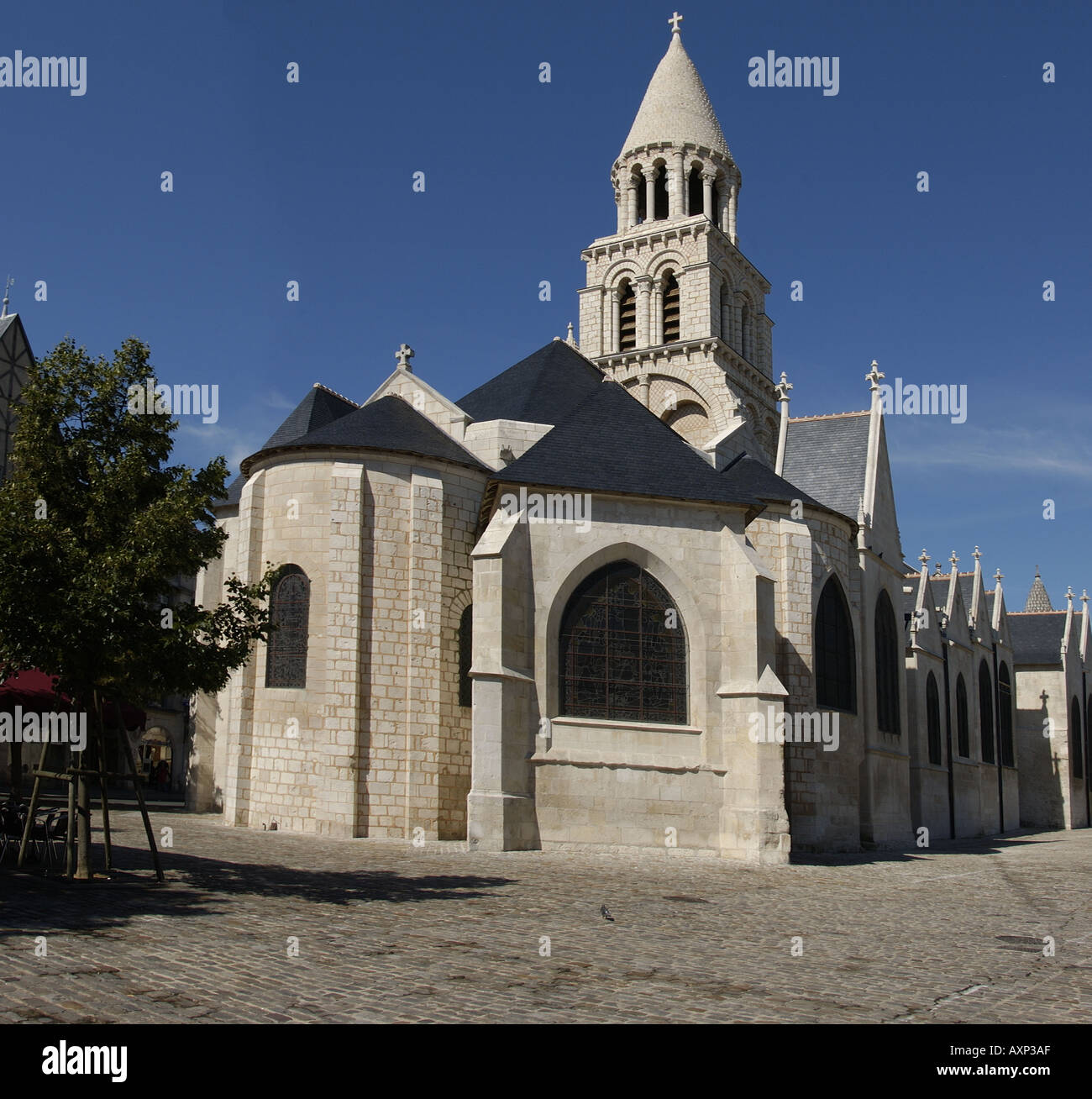 Poitiers France Notre Dame le grande cathedral medieval church and ...