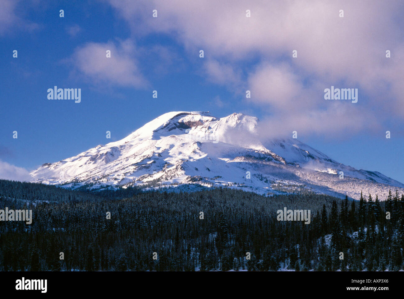 Snowy mountain peak Stock Photo - Alamy
