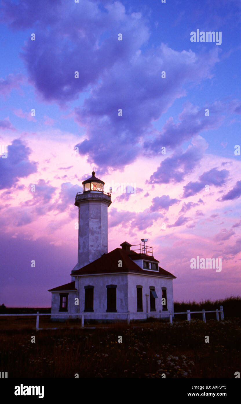 Point Wilson lighthouse Stock Photo - Alamy