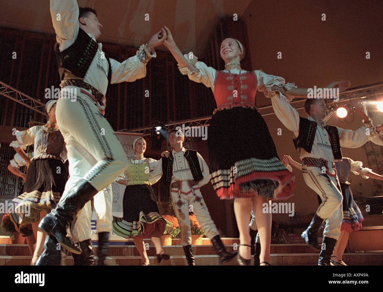 Traditional Slovak dancers performing in Kosice Slovakia Stock Photo ...